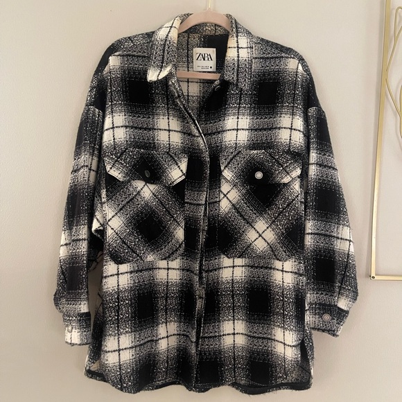 Zara | Tops | Zara Plaid Shacket | Poshmark